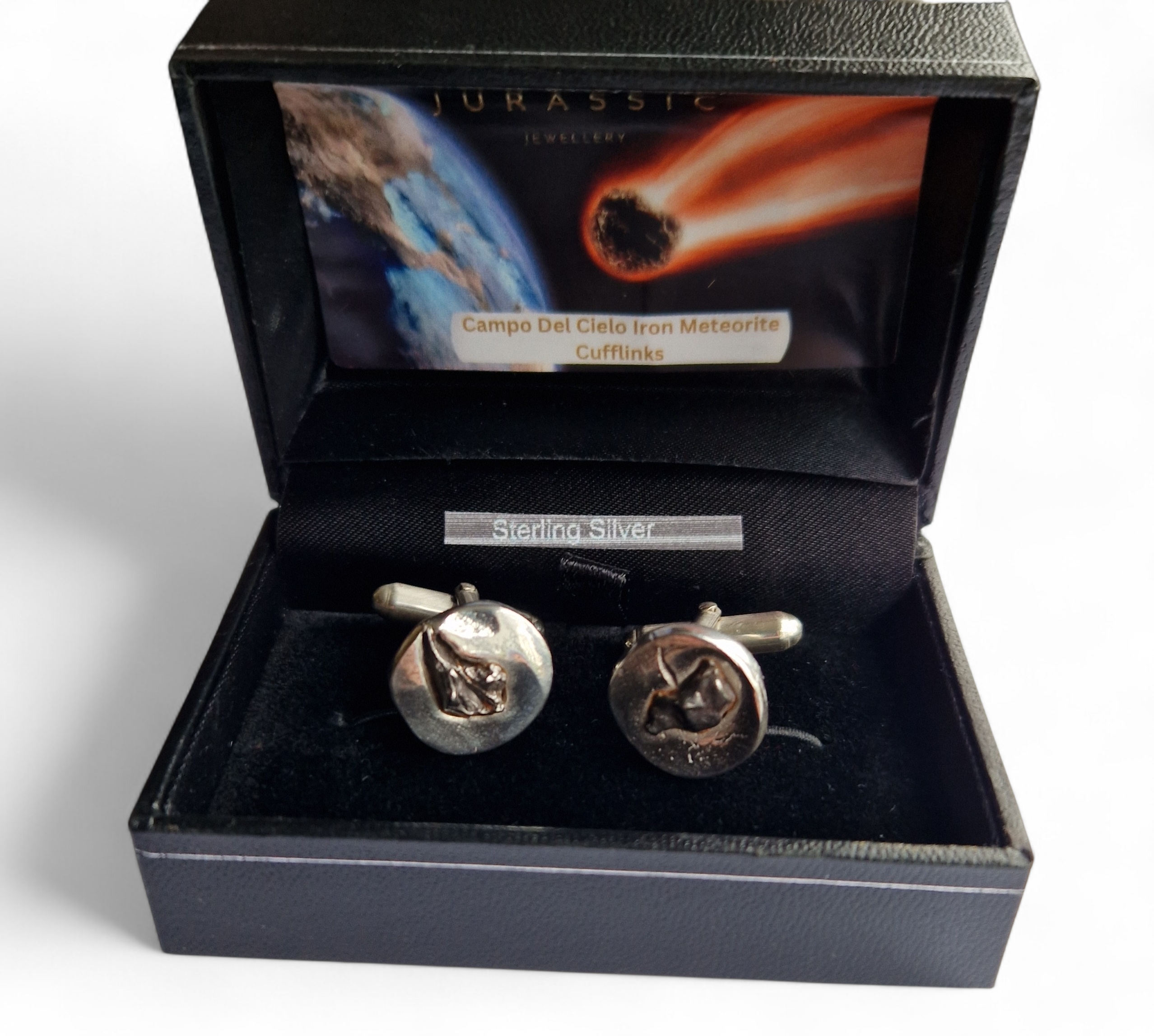 Genuine Meteorite Cufflinks | Unique Space Rock Jewellery – Jurassic ...